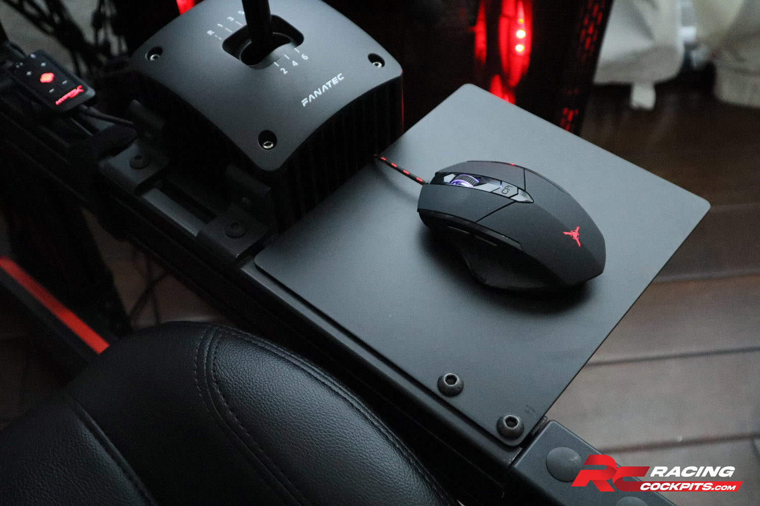 Mouse Pad / Mouse Plate for Sim Racing (with Mounting Bracket)